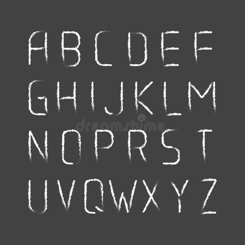 English Modern Letters Set Over Black Stock Vector - Illustration of ...