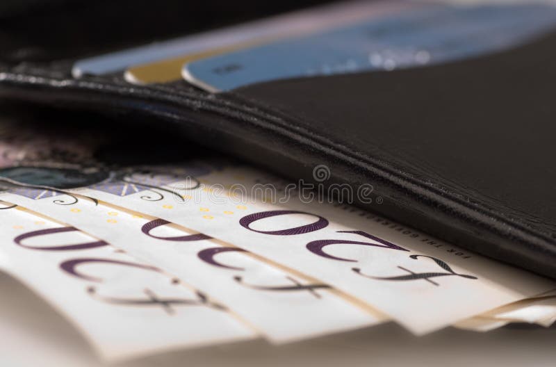 English money in a wallet editorial stock photo. Image of europe - 2529388