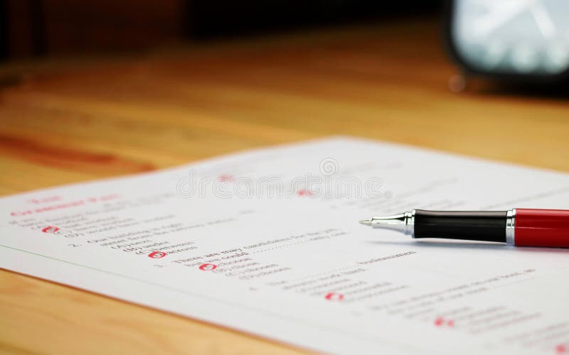 English Multiple Choice Test Stock Image - Image of grammar, exam ...