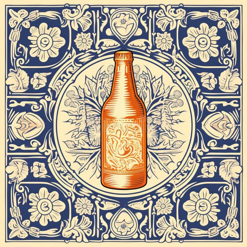 Traditional English Pale Ale Tile Pattern Design Inspiration Stock Illustration - Illustration ...