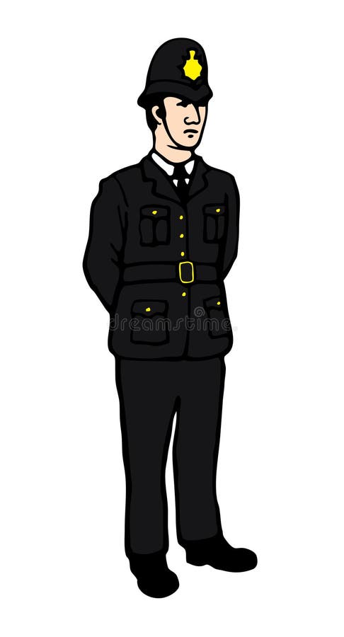 English Policeman stock vector. Illustration of drawing - 23616404