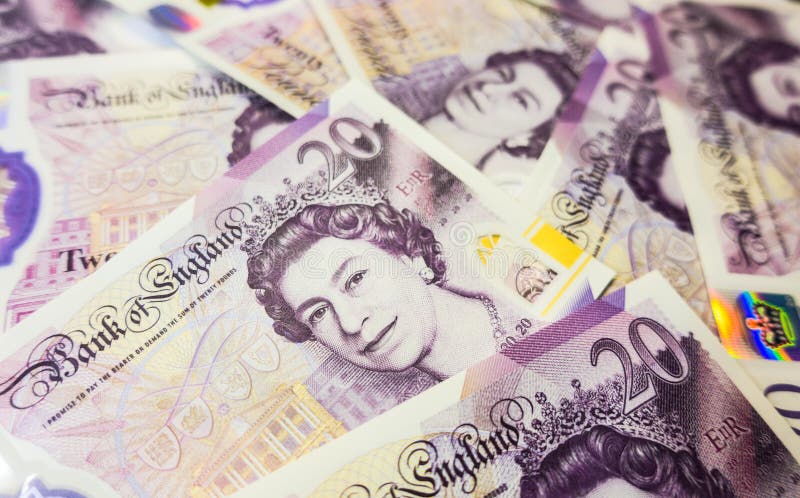English Pound 20 Sterling Notes Editorial Stock Photo - Image of ...