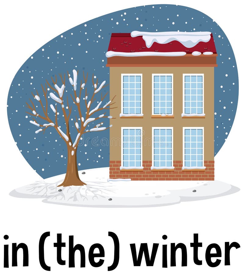 English Prepositions of Time for Children Stock Vector - Illustration ...