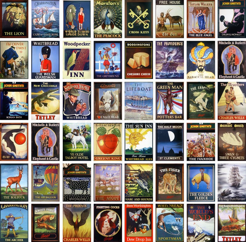 English pub signs editorial stock photo. Image of signs - 51744318
