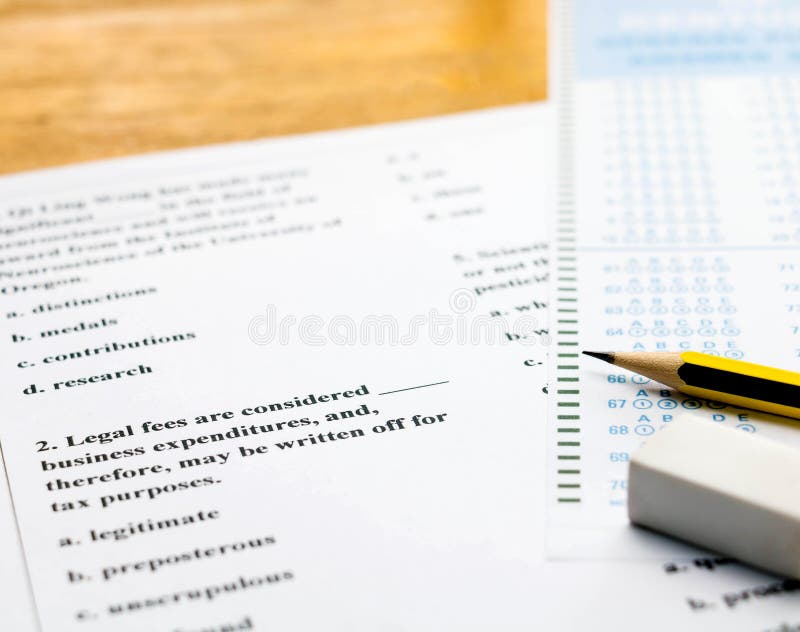 English Question and Answer Sheet on Table Stock Photo - Image of ...