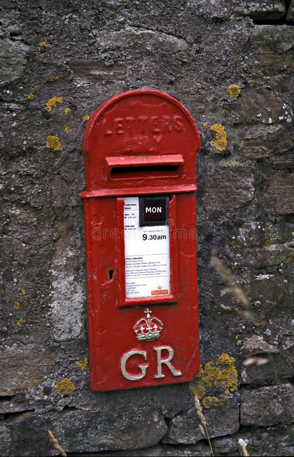 A British, Royal Mail Postbox, Isolated Stock Image - Image of royal ...