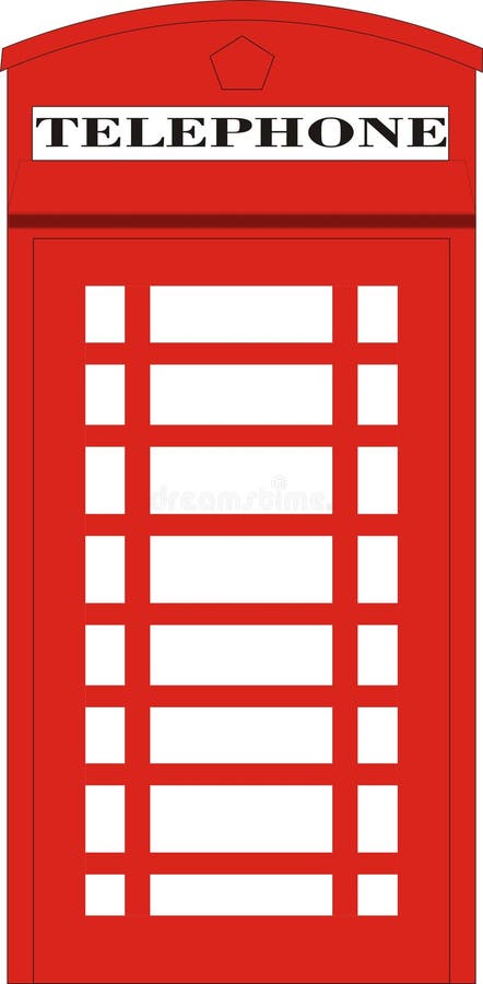 English red phone box stock vector. Illustration of call - 8340638