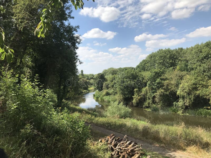 English river scene stock photo. Image of welford, warwickshire - 129776442