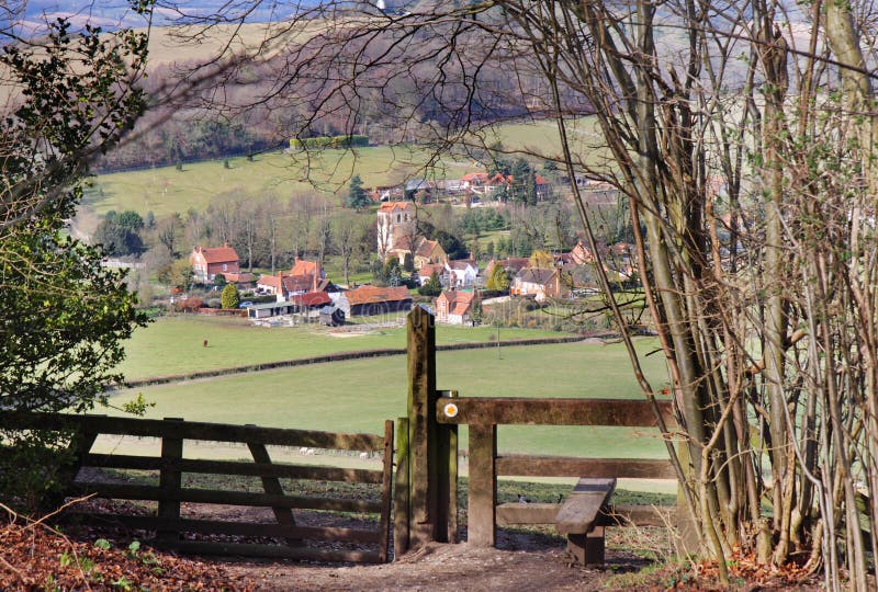 English Rural Hamlet in Oxfordshire Stock Image - Image of pasture ...