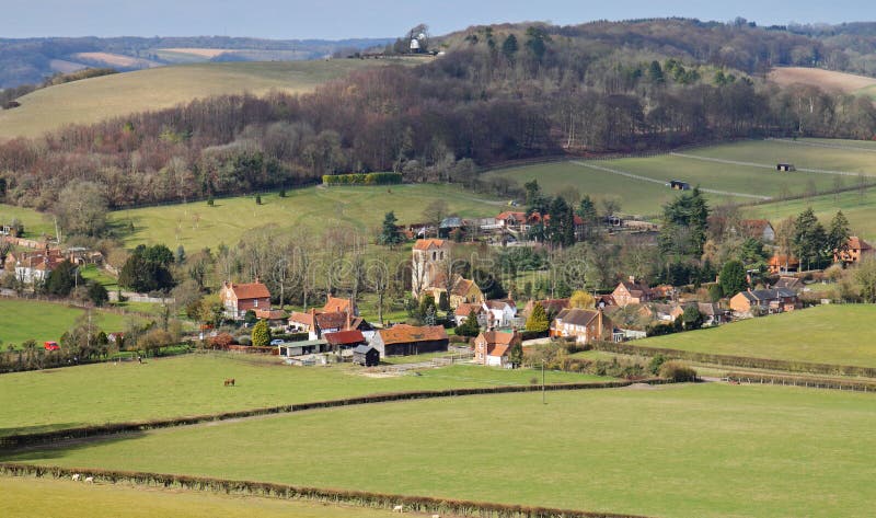 An English Rural Hamlet in Oxfordshire Stock Photo - Image of ...