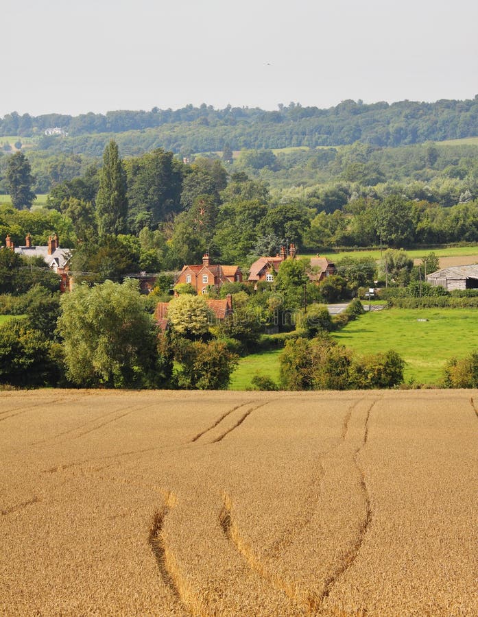 An English Rural Landscape stock image. Image of community - 10487165