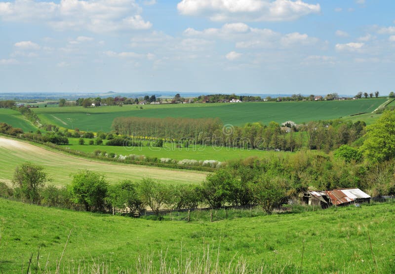 An English Rural Landscape in the Chiltern Hills Stock Photo - Image of ...