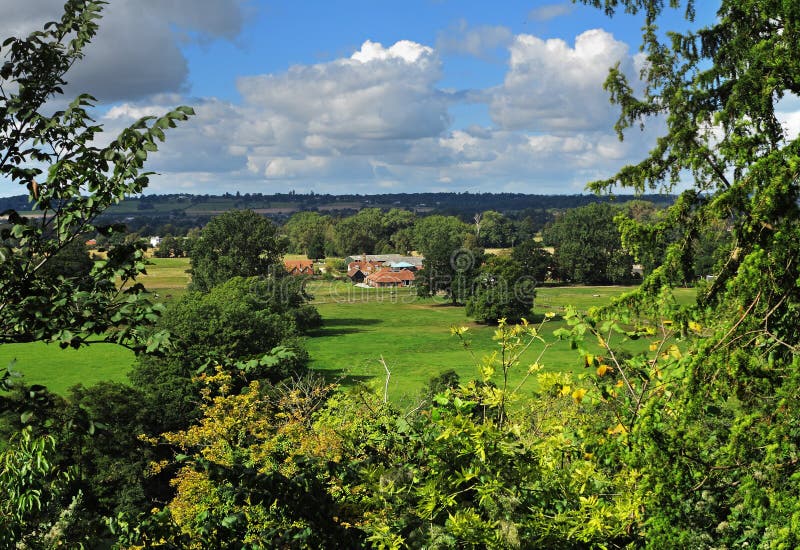 An English Rural Landscape in the Thames Valley Stock Image - Image of ...