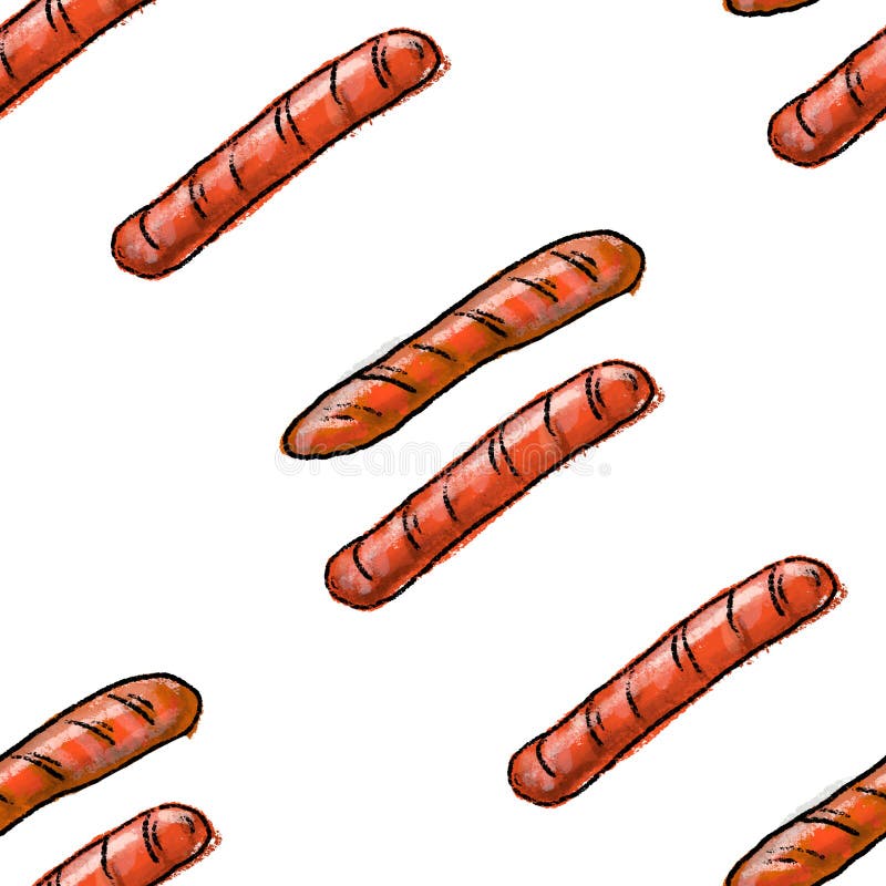 English Sausage Pattern for Background Stock Illustration ...
