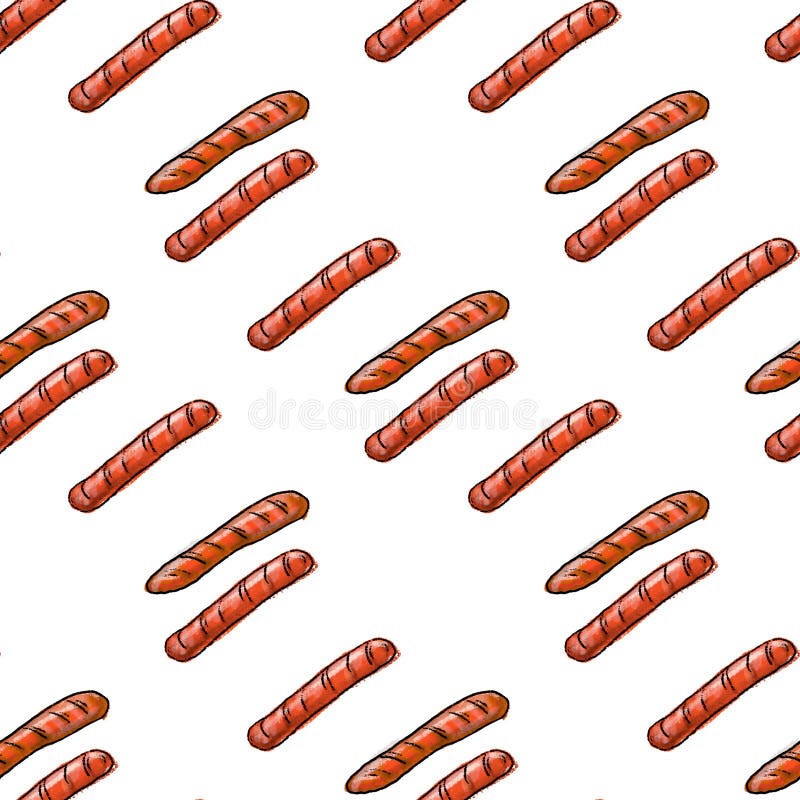 English Sausage Pattern for Background Stock Illustration ...