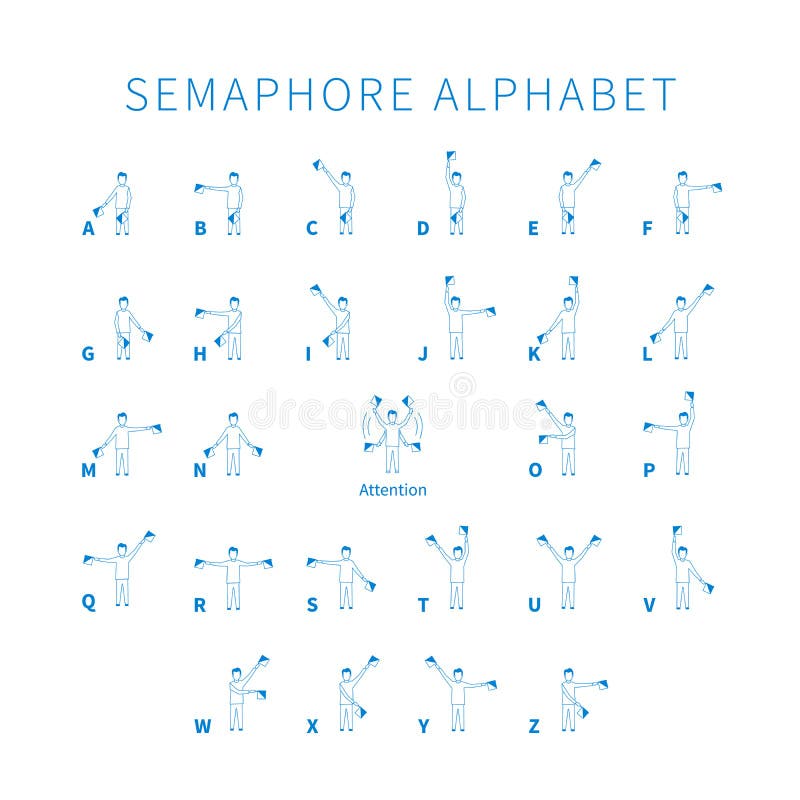 Semaphore Signals Alphabet, Black Latin Letters Stock Vector ... Semaphore Signals Alphabet, Black Latin Letters Stock Vector ...