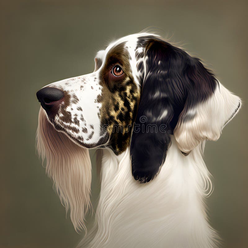 English Setter Dog, Generative AI Illustration Stock Illustration ...