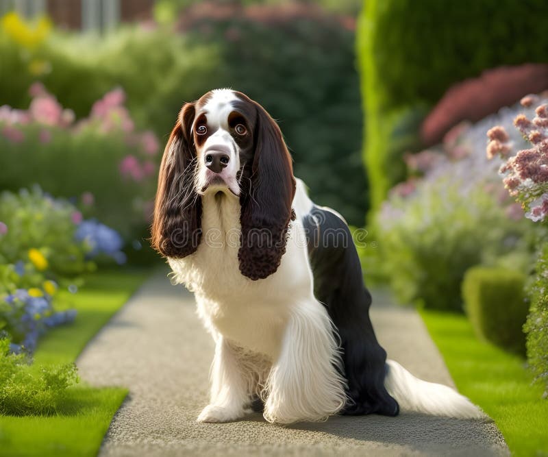 English Springer Spaniel Dog, Generative AI Illustration Stock ...