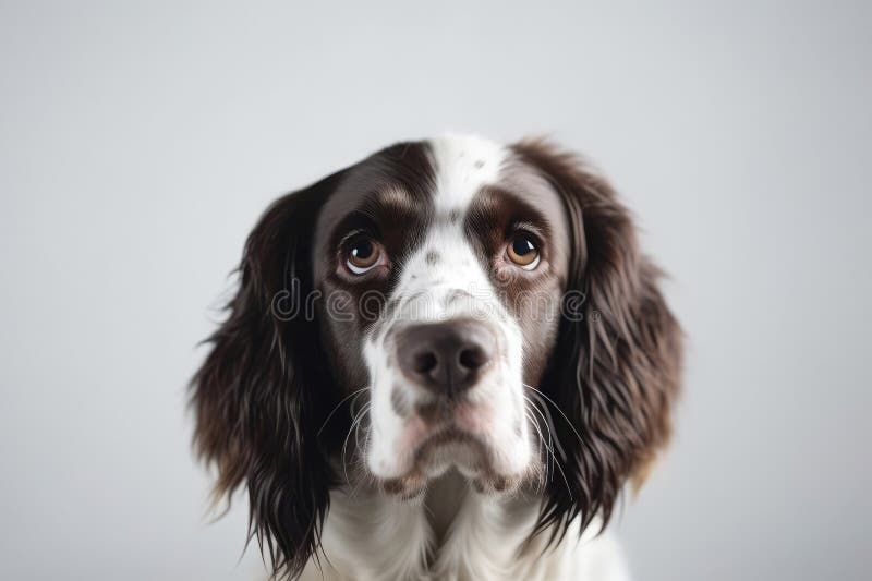 English Springer Spaniel Dog on White Background Logo. Generative AI ...