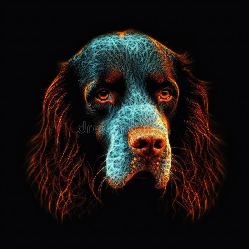 English Springer Spaniel Face Stock Illustrations – 229 English ...