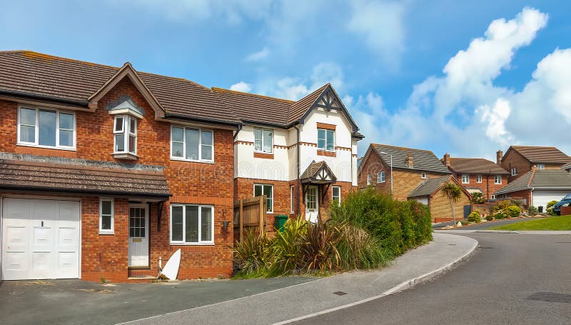 English Street on the Spring Stock Photo - Image of residential, roof ...