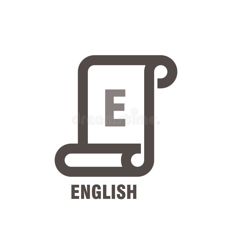 English Subject Vector Icon Isolated on Transparent Background, English ...