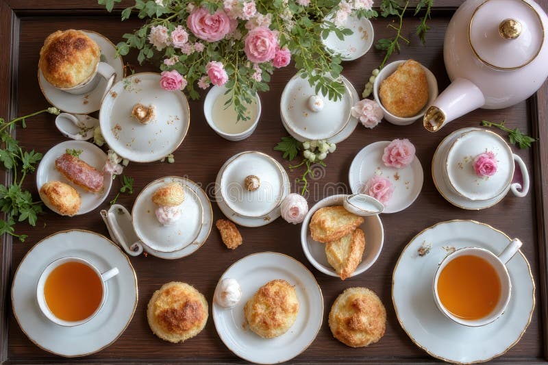 English Tea Photography Setup Stock Illustration - Illustration of ...