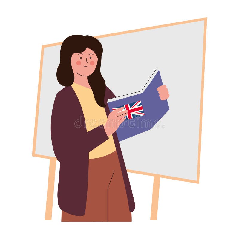 English Teacher Explaining stock illustration. Illustration of study ...
