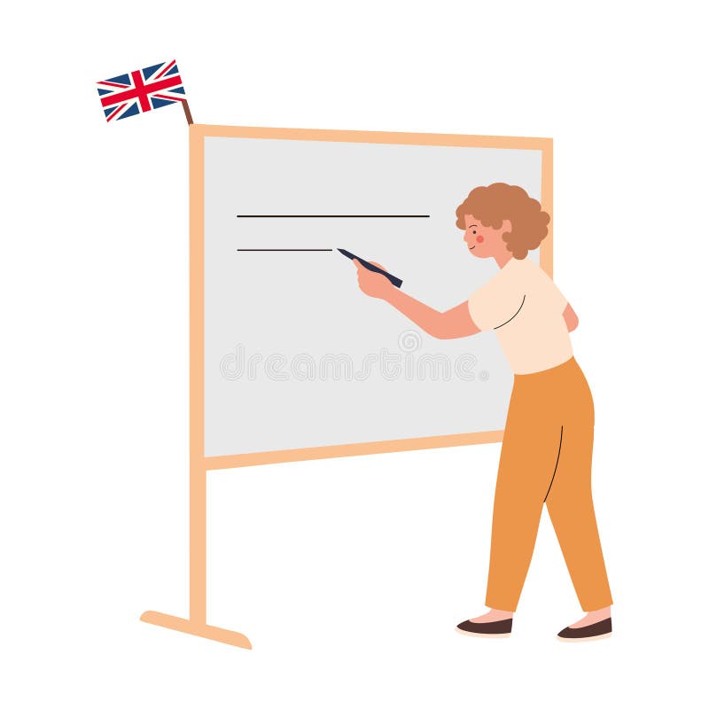 English Teacher Flag stock illustration. Illustration of design - 376799270