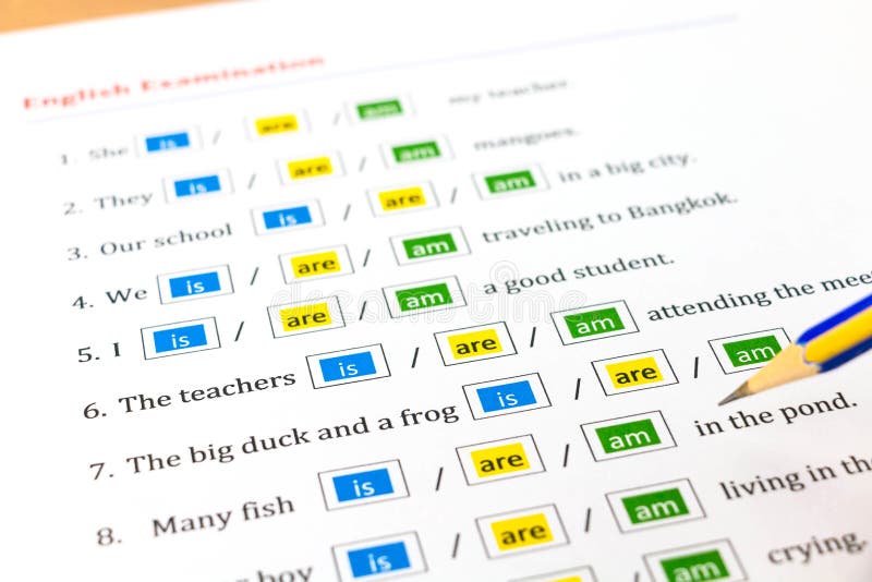 English test sheet stock image. Image of language, test - 77951263
