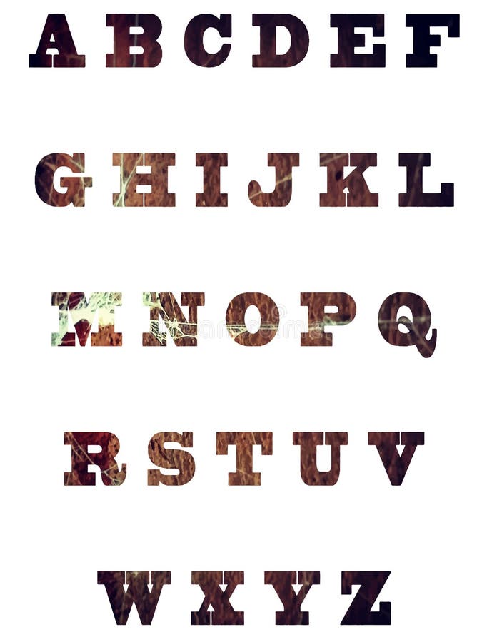 English Textured Alphabet Illustration Stock Vector - Illustration of ...