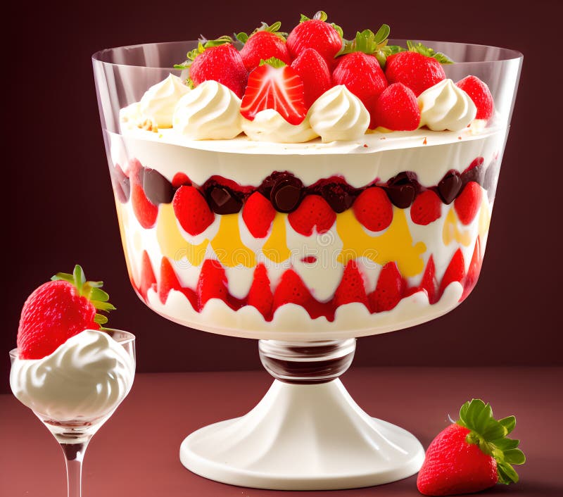 English Trifle, Generative AI Illustration Stock Illustration ...