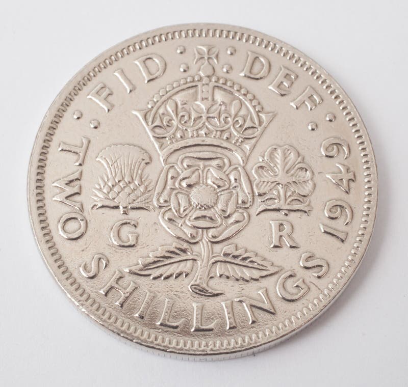 An English Two Shilling Coin Dated 1949 Editorial Photo - Image of ...