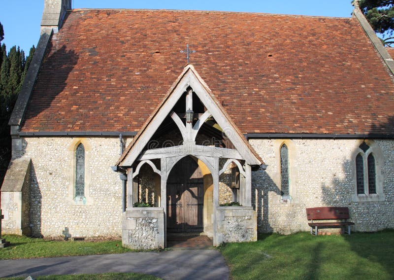 Wooden Door To an English Village Cottage Stock Photo - Image of ...