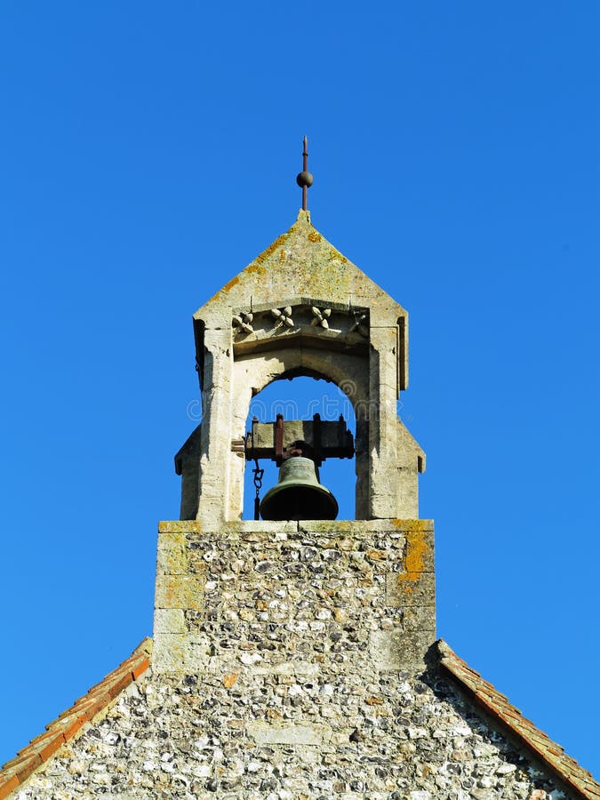 An English Village Church Bell Tower Stock Photo - Image of chapel ...