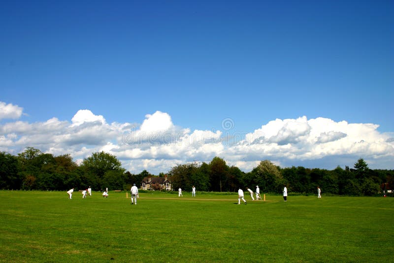 English Village Cricket Match Stock Image - Image of ball, english: 237875