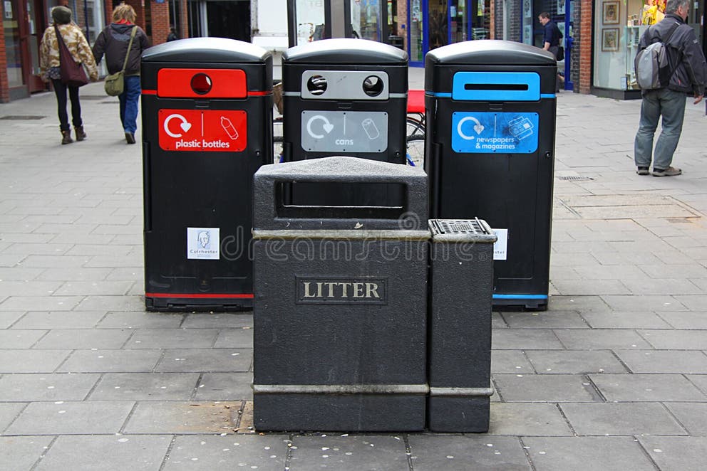 English waste disposal editorial photo. Image of bins - 39982821