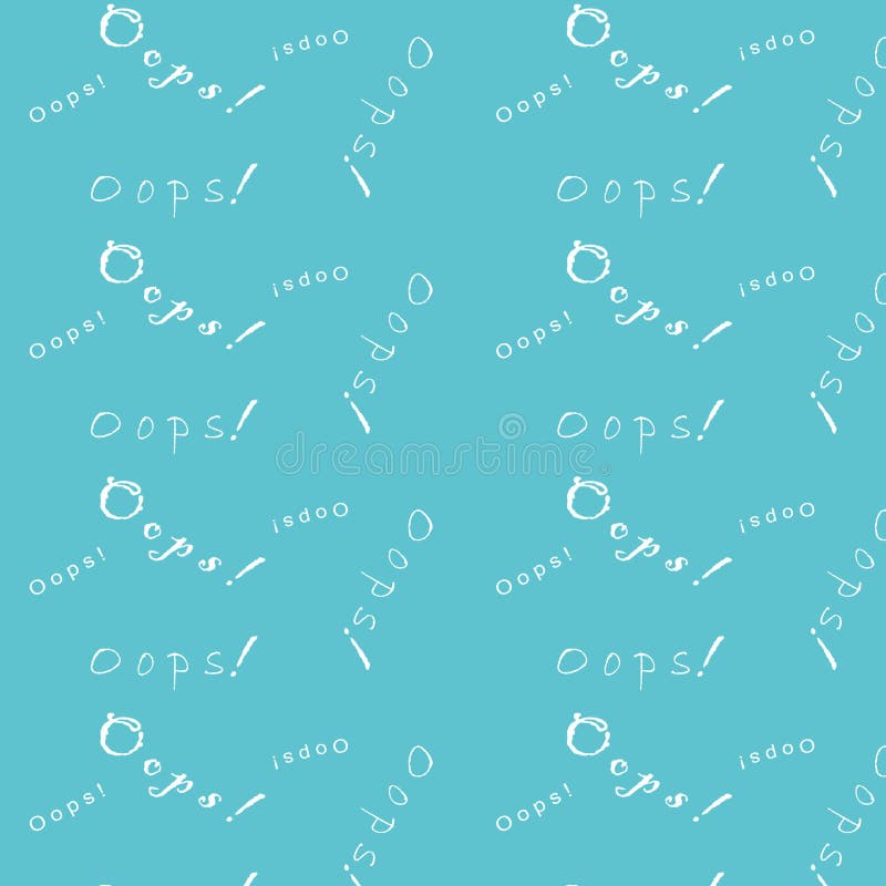 English Word OOPS! on Blue Background Stock Vector - Illustration of ...