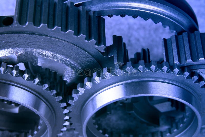 Engranaje foto de archivo. Imagen de azul, parte, dientes - 8647476