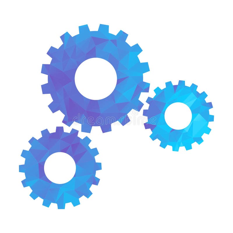 Icono De Engranaje Azul