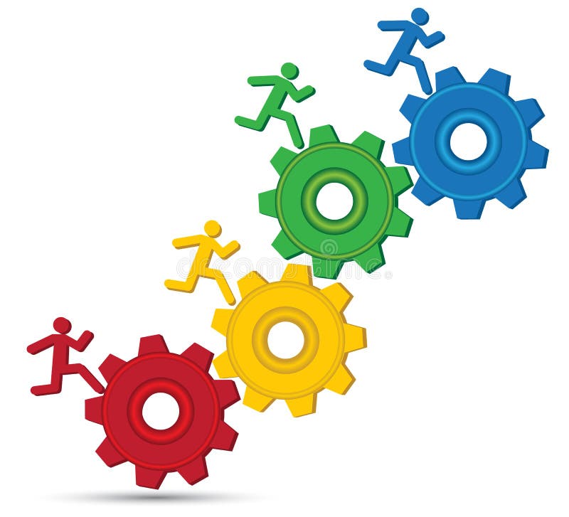 Engranaje Con Los Iconos Humanos Ilustración del Vector - Ilustración ...