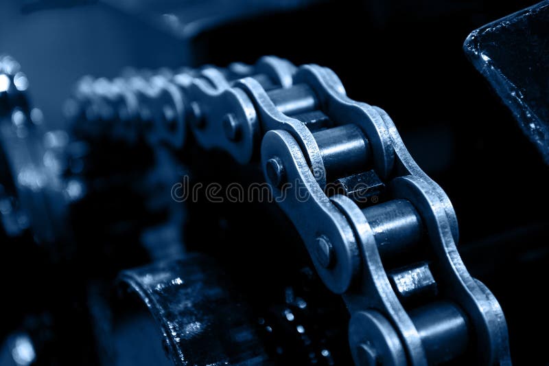 Engranaje De Cadena Y Caja De Cambios Mecánica Foto de archivo - Imagen ...