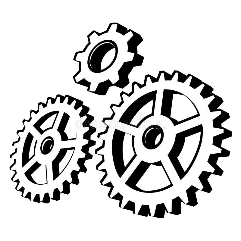 Engranaje del vector ilustración del vector. Ilustración de metal ...