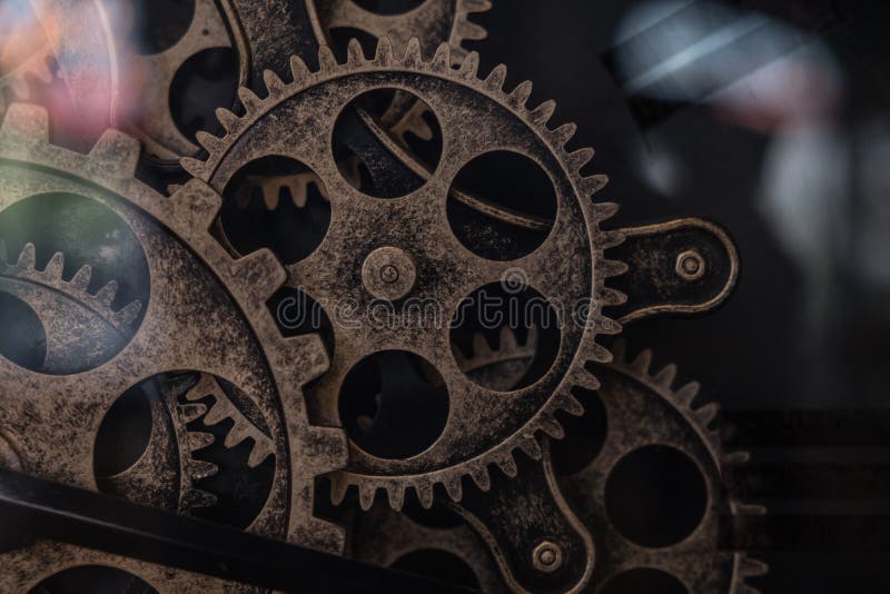 Engranaje en reloj foto de archivo. Imagen de macro - 113619842