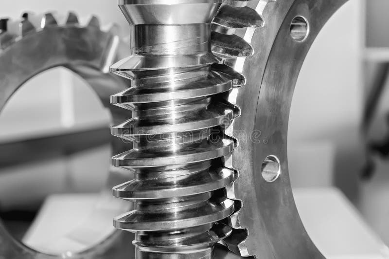 Engranaje Industrial Y Un Engranaje Circular Tono Blanco Y Negro Foto ...