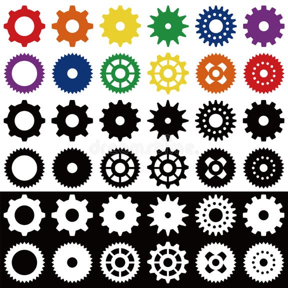 Símbolos De Engranajes Ilustraciones Stock, Vectores, Y Clipart ...