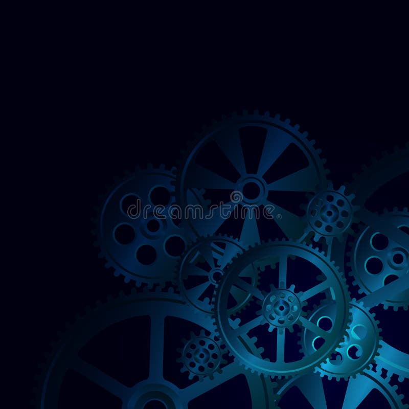 Engranajes azul marino 01 ilustración del vector. Ilustración de modelo ...