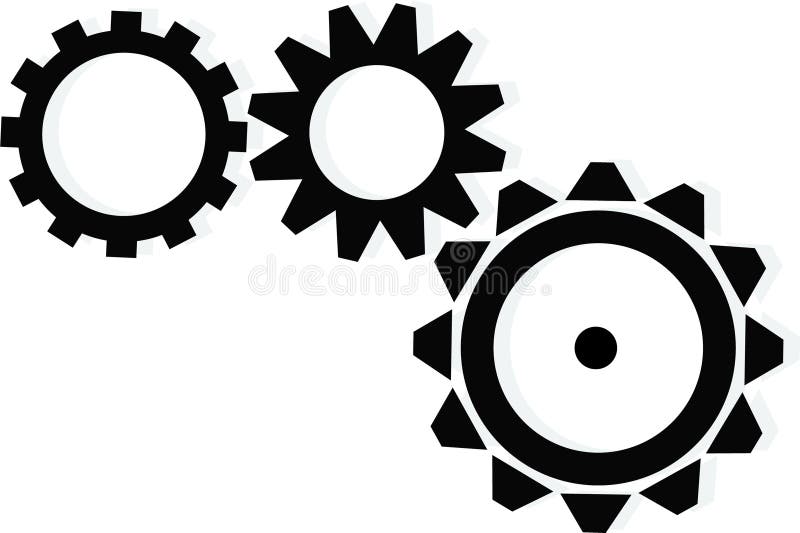 Sistema De Engranajes En Vector Ilustración del Vector - Ilustración de ...