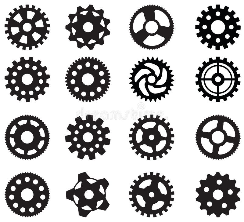 Los Engranajes Vector El Sistema Ilustración del Vector - Ilustración ...
