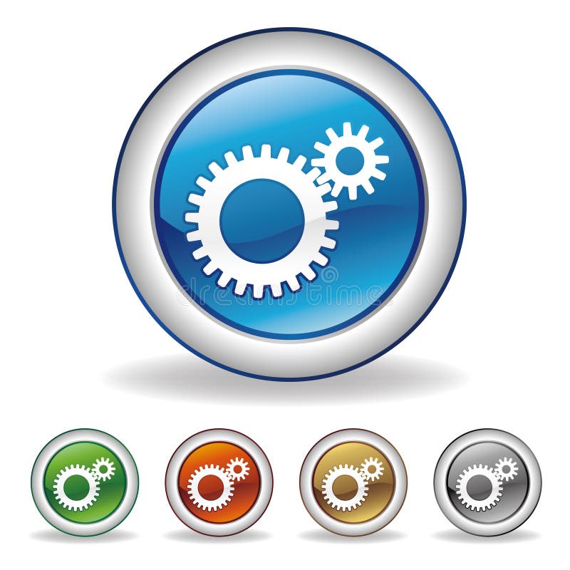 Engrane el icono ilustración del vector. Ilustración de engranaje ...